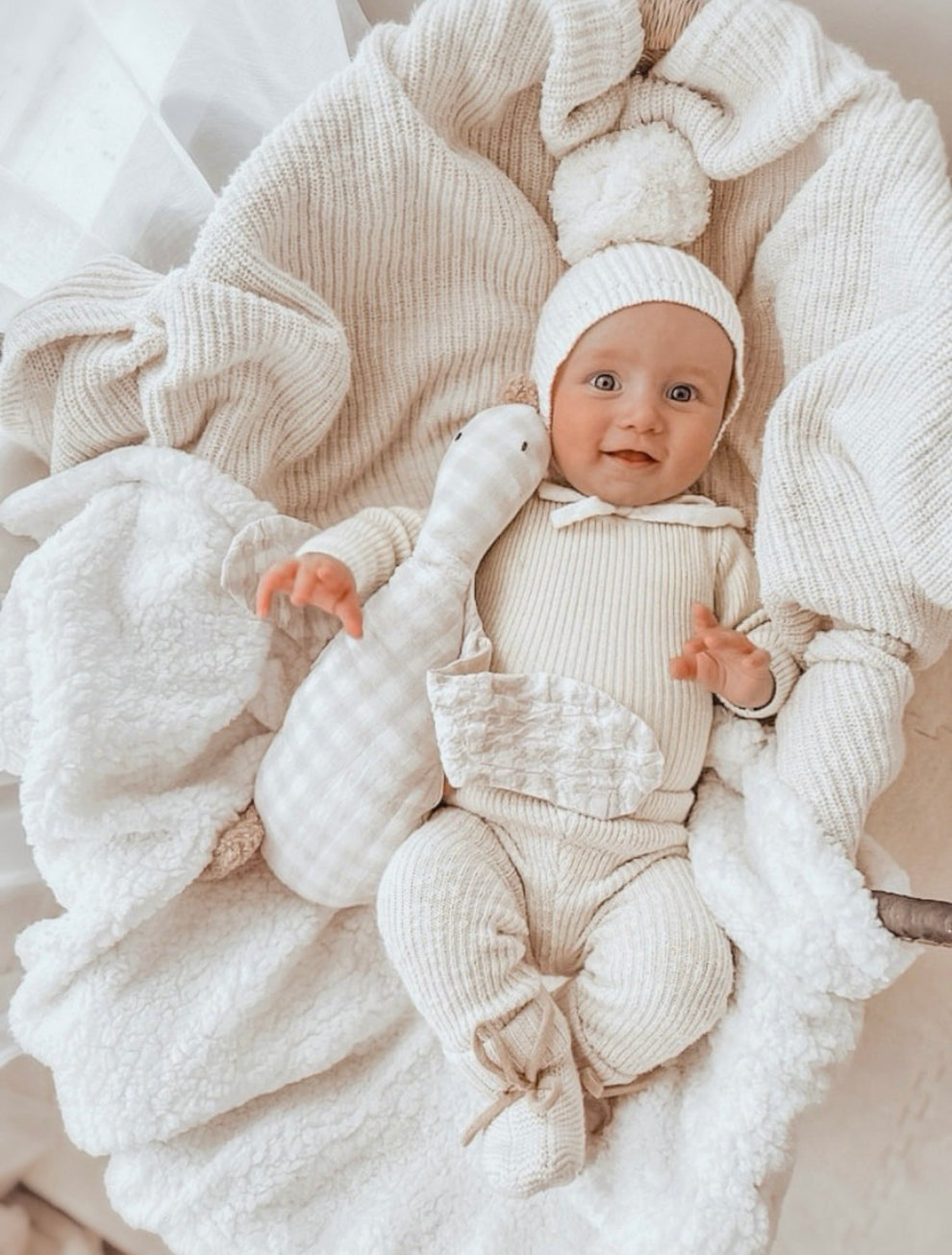 Gingham cuddle duck – Emma Rose by Emily