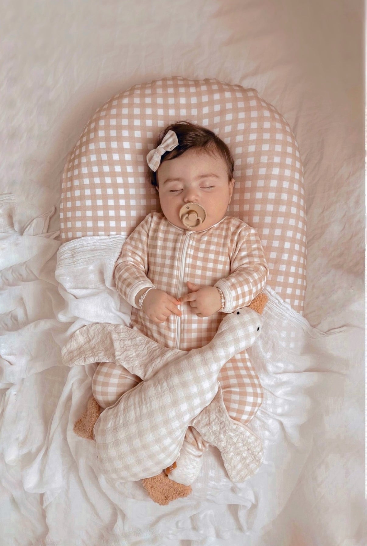 Gingham cuddle duck – Emma Rose by Emily